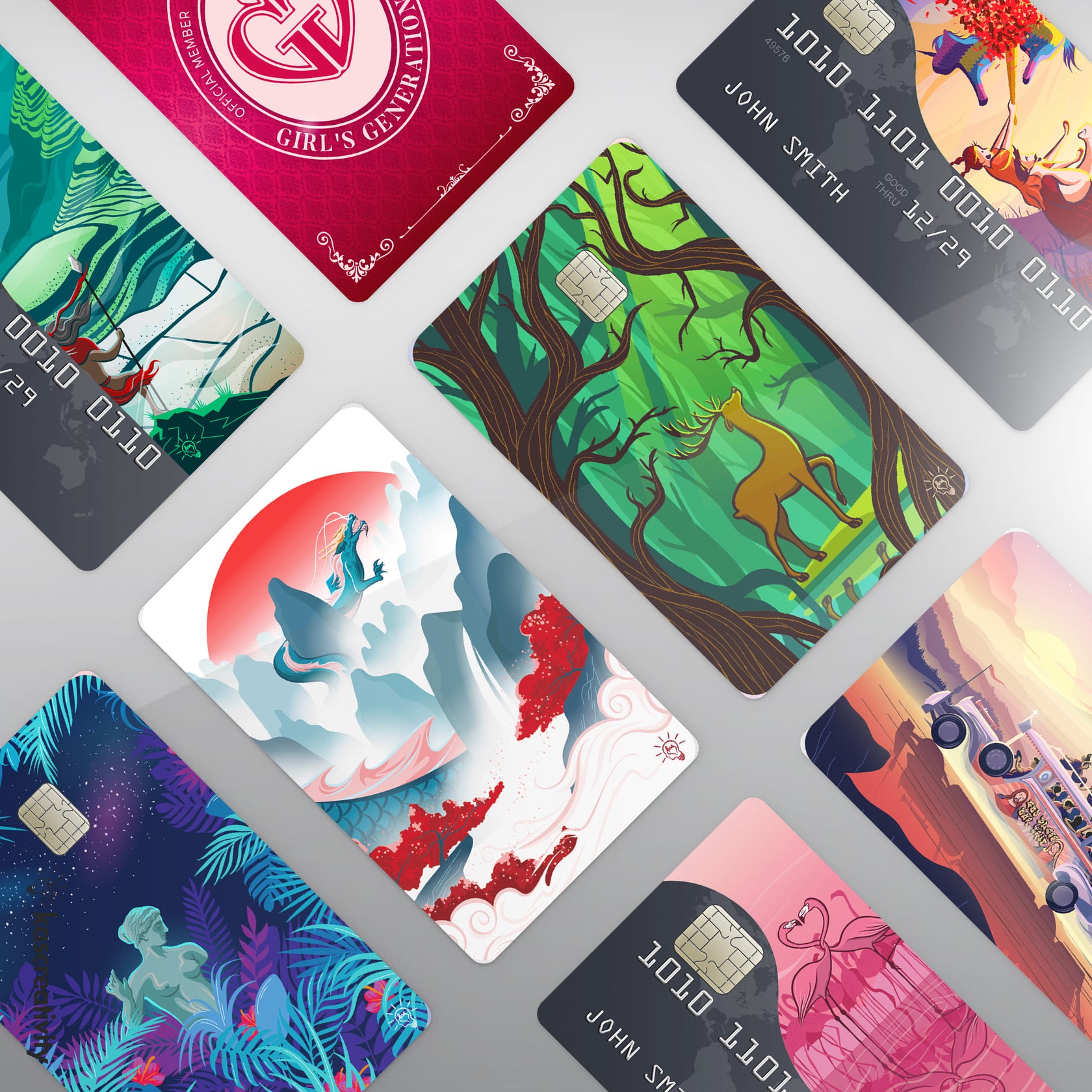 Illustrated Collection - Card Skin Stickers – kascreativity